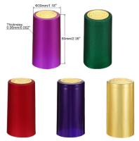 China Healthy Lead Free Glass Heat Shrink Capsules Clear Top Caps For Wine Bottles for sale