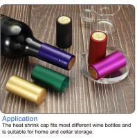 China Healthy Lead Free Glass Heat Shrink Capsules Clear Top Caps For Wine Bottles for sale