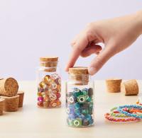 China Clear Glass Bottles with Bottle Stopper Cork Stoppers Clear Glass Bottle Stopper for sale