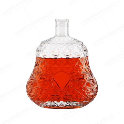 China High End Flat 700ml 750ml Glass Bottle Custom Size Accepted Industrial Beverage for sale
