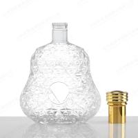 China High End Flat 700ml 750ml Glass Bottle Custom Size Accepted Industrial Beverage for sale