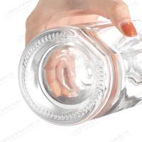 China Customized Xo Transparent Glass Bottle 500ml 750ml Whisky Gin Bottle With Cork Stopper for sale