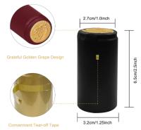 China Custom Non Spill Wine Bottle Shrink Wrap With PVC Heat Shrink Capsules for sale