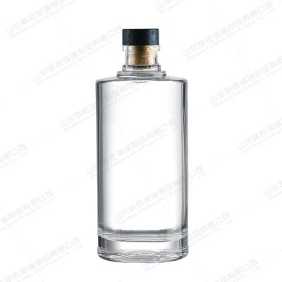 China Clear Customized 500ml Glass Bottles for Liquor Spirits Rum Absolute Tequila Gin for sale