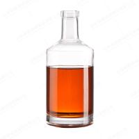 China Body Material Glass Round Empty Bottle for Wine Gin Rum Brandy Vodka Liquor 750ml 500ml for sale