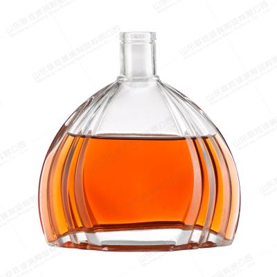 China Accptable OEM/ODM Custom Clear Glass Bottle for Liquor Wine Whisky Vodka Spirit Clear for sale