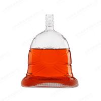 China Thick Bottomed Glass Bottle for Whisky Vodka Bourbon Brandy Clear Acceptable OEM/ODM Logo for sale