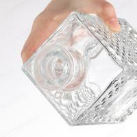 China Glass Lid Square Liquor Bottle for Tequila Whiskey Unique and Elegant Design for sale