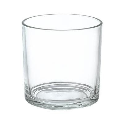 China Glass Collar Manufacture Creative Unique 8oz 14oz Candle Jars with Gold Lids for sale
