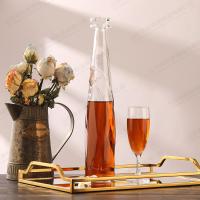 China Glass Body Material Custom 250ml 500ml Liquor Spirits Whiskey Bottle With Cap for sale