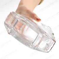 China 1L Creative Glass Bottle for Alcoholic Beverages Glass Lid Custom Label Transparent for sale
