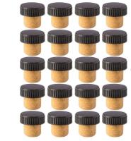 China Wooden Head Bottle Stopper With Synthetic Cork For Glass Liquor Bottle With Custom Logo for sale