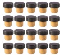 China Wooden Head Bottle Stopper With Synthetic Cork For Glass Liquor Bottle With Custom Logo for sale