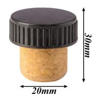 China Wooden Head Bottle Stopper With Synthetic Cork For Glass Liquor Bottle With Custom Logo for sale