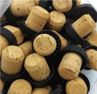 China Wooden Head Bottle Stopper With Synthetic Cork For Glass Liquor Bottle With Custom Logo for sale