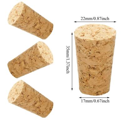 China Acceptable Customer's Logo Natural Wine Cork for Conical Bottle Stopper Homemade Wine for sale
