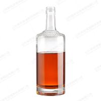 China Customized 700ml 750ml 1000ml Square Glass Wine Alcohol Drinking Bottle Vodka Whisky Gin Bottle With Heat Shrink Cap for sale