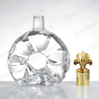 China Clear 750 Ml Bottles White Wine Empty Liquor Glass Bottle Vodka Whisky Custom Shape for sale