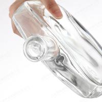 China Glass Body Material 375ml 500ml 750ml 1000ml Vodka Gin Rum Tequila Wine Bottles with Cork for sale