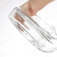China Glass Body Material 375ml 500ml 750ml 1000ml Vodka Gin Rum Tequila Wine Bottles with Cork for sale
