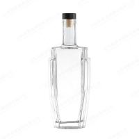 China Custom Capacity Glass Bottle 200ml 500ml 700ml 750ml Frosted Flint for Whiskey Gin Rum for sale