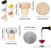 China Aluminium-Plastic Customied T Shape Wine Corks Wooden Bar Top Cap Wine Bottle Stoppers for sale