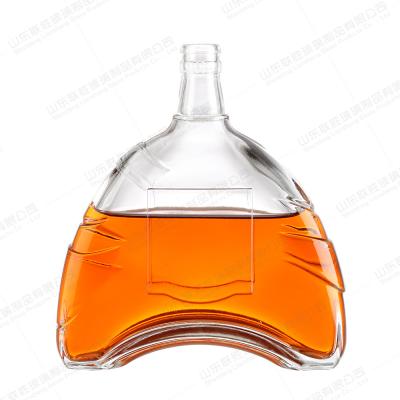 China 750ml 800ml Xo Transparent Glass Wine Bottle Whisky Gin Tequila Bottle made of Glass for sale
