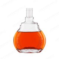China 200ml 250ml 500ml 750ml Liquor Clear Glass Bottle With Cork Logo for sale