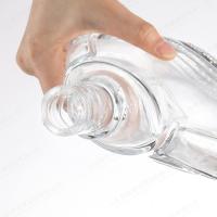 China 200ml 250ml 500ml 750ml Liquor Clear Glass Bottle With Cork Logo for sale