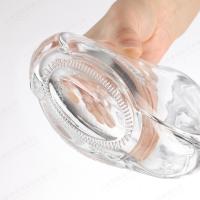 China 200ml 250ml 500ml 750ml Liquor Clear Glass Bottle With Cork Logo for sale