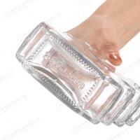 China Glass Collar Frosted Clear Decorative Blown Fancy Liquor Wine Bottles for Requirements for sale