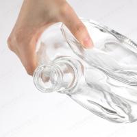 China Tequila Glass Decanter Customized Design 200ml 500ml 750ml 1L Frosted and Transparent with Gold Collar for sale