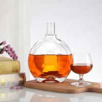 China Tequila Glass Decanter Customized Design 200ml 500ml 750ml 1L Frosted and Transparent with Gold Collar for sale