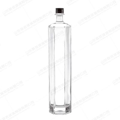 China Glass Collar High Borosilicate Bottle for Liquor Whisky Gin Vodka Rum Tequila Ice Wine for sale