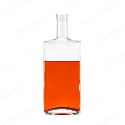 China Industrial Beverage 500ml 75ml Empty Square Glass Bottles with and Body Material Glass for sale