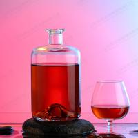 China Hot Stamping Spirits Glass Bottle for Vodka Gin Whiskey Glass Collar Material for sale