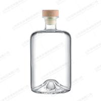 China Hot Stamping Spirits Glass Bottle for Vodka Gin Whiskey Glass Collar Material for sale