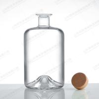 China Hot Stamping Spirits Glass Bottle for Vodka Gin Whiskey Glass Collar Material for sale
