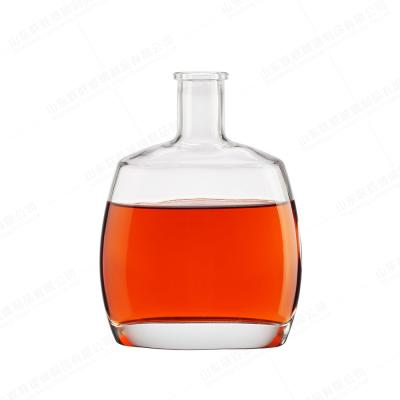 China 700ml 750ml Gin Rum Spirit Whiskey Glass Flint Bottles with Glass Lids and Material for sale