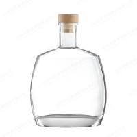 China 700ml 750ml Gin Rum Spirit Whiskey Glass Flint Bottles with Glass Lids and Material for sale