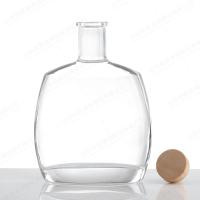 China 700ml 750ml Gin Rum Spirit Whiskey Glass Flint Bottles with Glass Lids and Material for sale