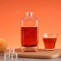 China Glass Collar Liquor Bottle Customized Color for Whiskey Vodka Tequila 350ml 500ml 800ml for sale