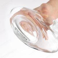 China 750ml 1000ml Clear Glass Collar Material Vodka XO Bottle with Crystal Color Printing for sale
