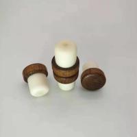 China Non Spill Sealing Plug Cap Synthetic Cork Wooden Top Aluminum Metal Wine Bottle Cork for sale