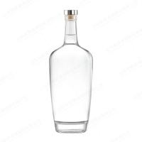 China Brandy Vodka Whisky 750ml Glass Bottle with Custom Logo and Rubber Stopper Sealing Type for sale