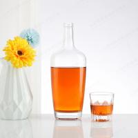 China Brandy Vodka Whisky 750ml Glass Bottle with Custom Logo and Rubber Stopper Sealing Type for sale