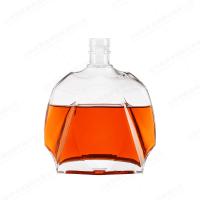 China 700ml Collar Material Glass Tequila Rum Whisky Liquor Spirit Glass Bottle for sale