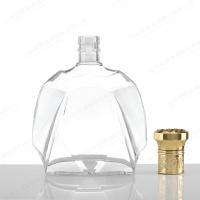 China 700ml Collar Material Glass Tequila Rum Whisky Liquor Spirit Glass Bottle for sale