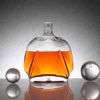 China 700ml Collar Material Glass Tequila Rum Whisky Liquor Spirit Glass Bottle for sale