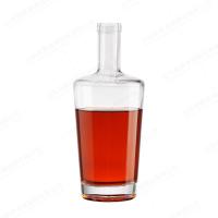 China Beverage Industrial Clear 750ml Glass Liquor Wine Vodka Tequila Gin Bottle with Sealed Cork Lid for sale